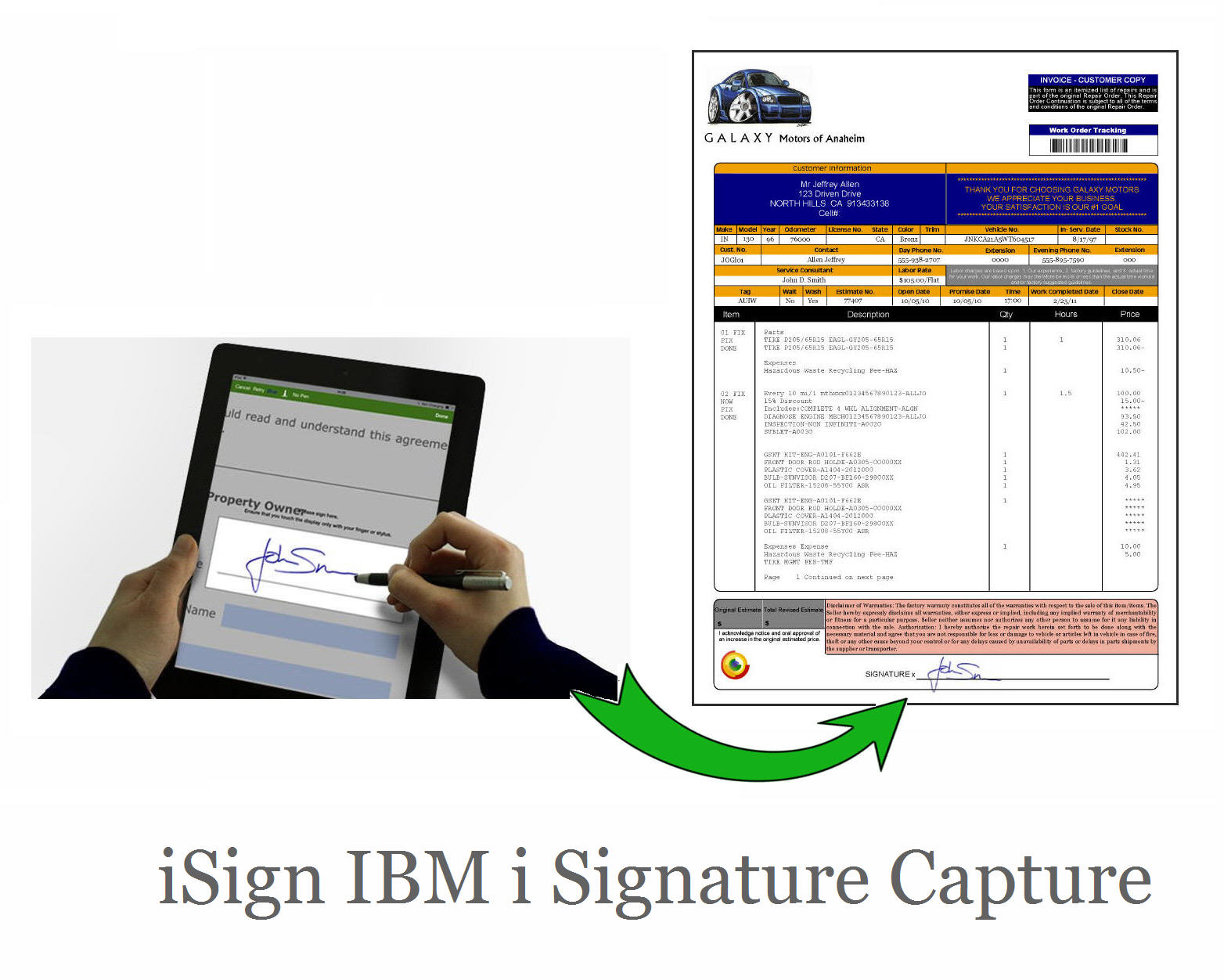 iSign - IBM i native Mobile Signature Capture